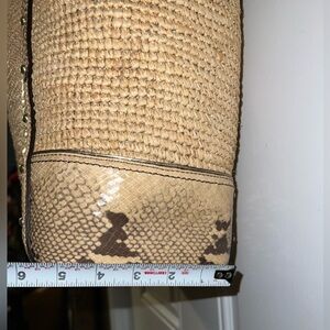 Coach | Bags | Coach Python Straw Natural Large Tote | Poshmark
